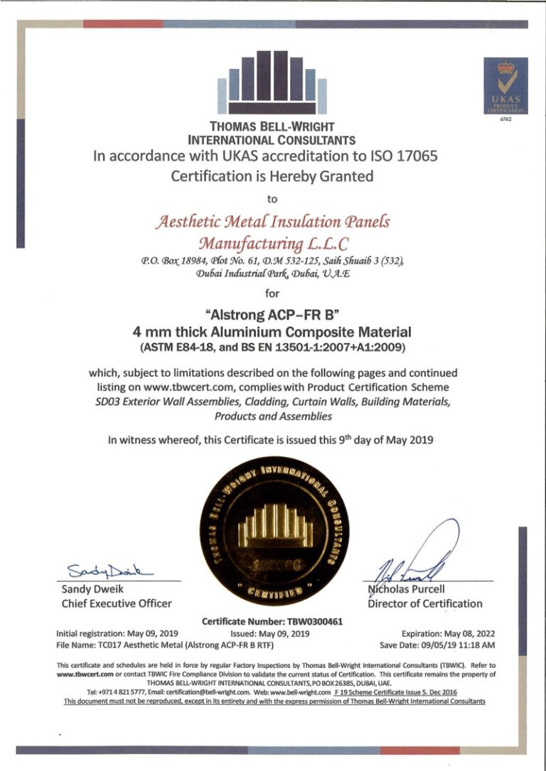 Certificates – Alstrong